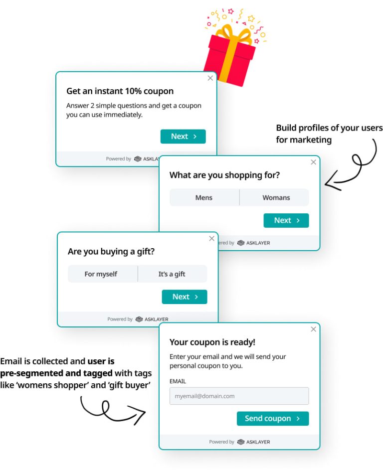 Surveys, polls, questionaires and lead-gen, all in one! - Asklayer
