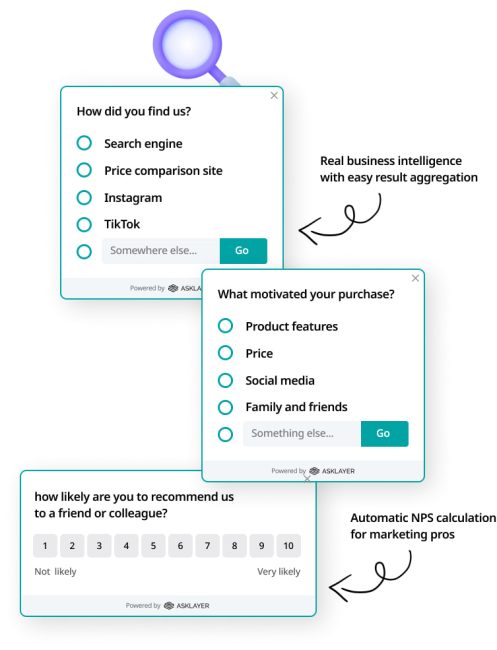 Surveys, polls, questionaires and lead-gen, all in one! - Asklayer